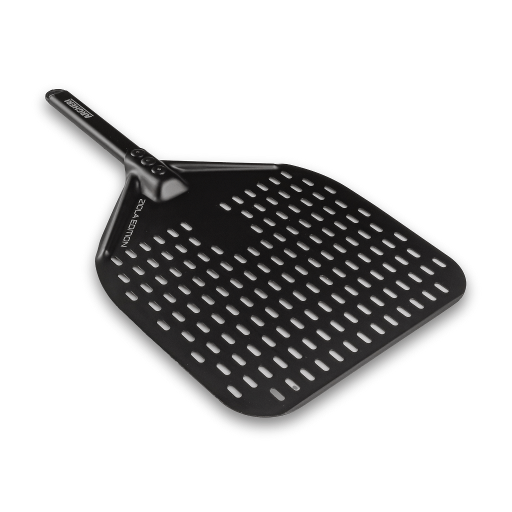 Ziola 12" Perforated Black Pizza Peel | Argheri